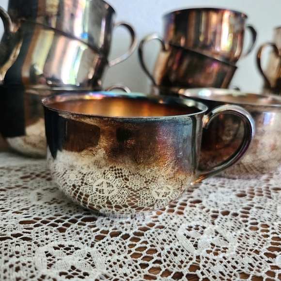 Oneida | Dining | Vintage Oneida Silver Tea Cups Set Of 2 | Poshmark